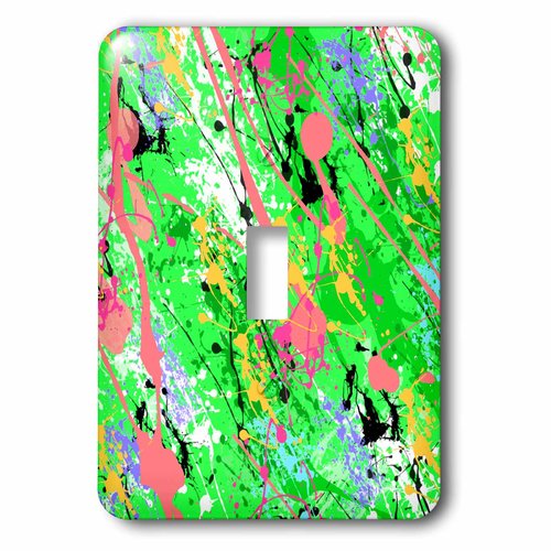 Green Paint Splatter Design single toggle switch lsp-77642-1 - Walmart.com