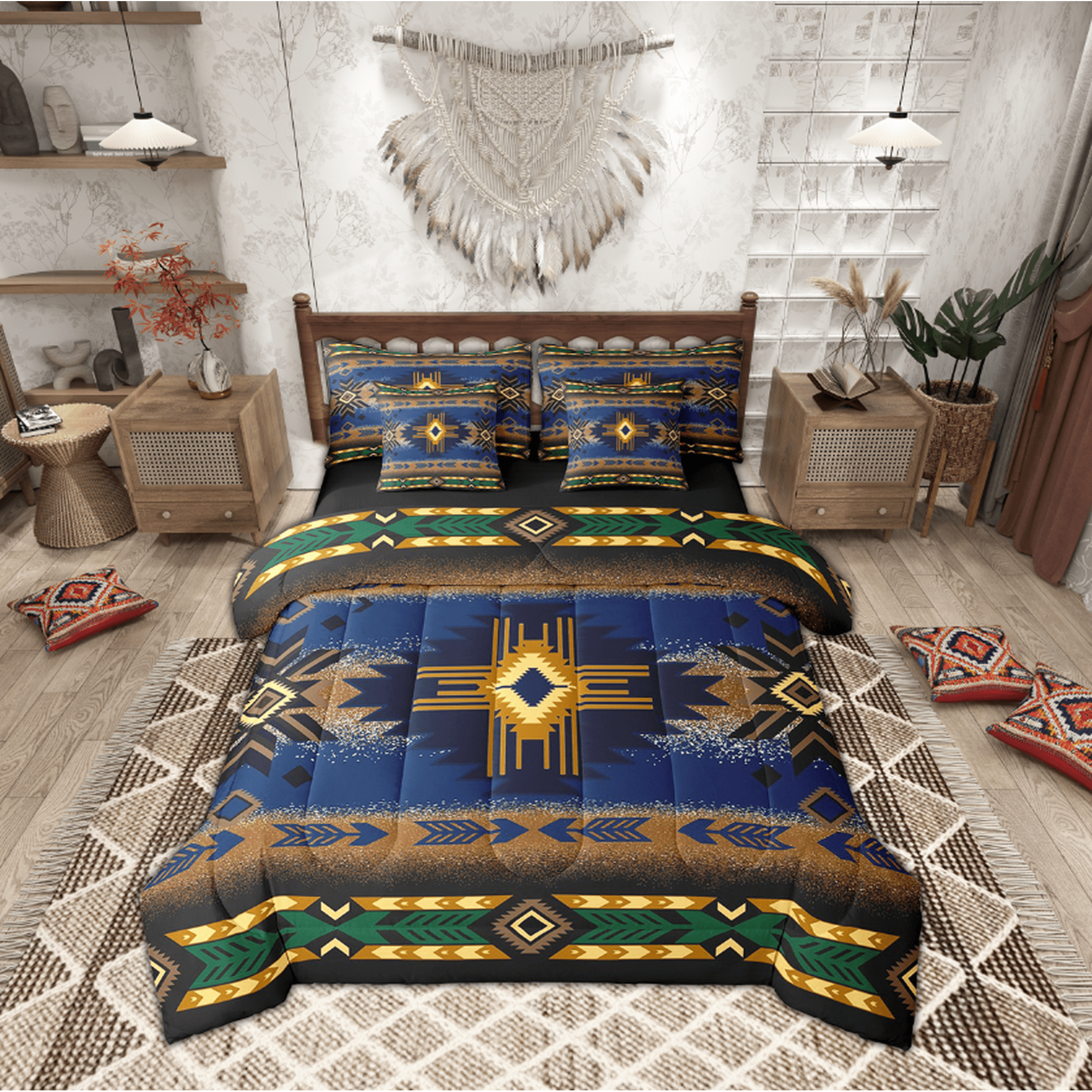 Click here for Erosebridal Tribal Aztec Bedding Queen Size hippie... prices