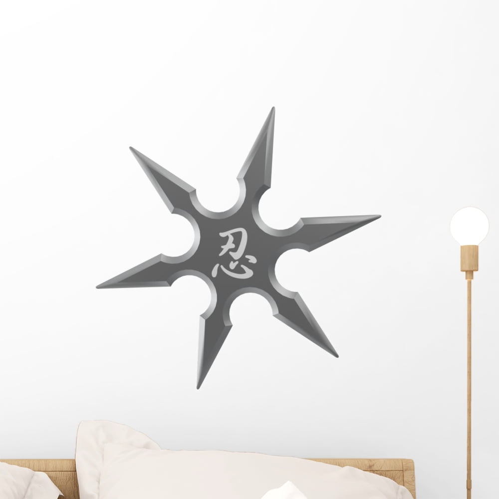 Ninja Star Shuriken Wall Decal by Wallmonkeys Peel and Stick Graphic ...