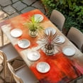 Abstract Color Block Fitted Rectangle Tablecloth 24" x 36" Orange Block ...