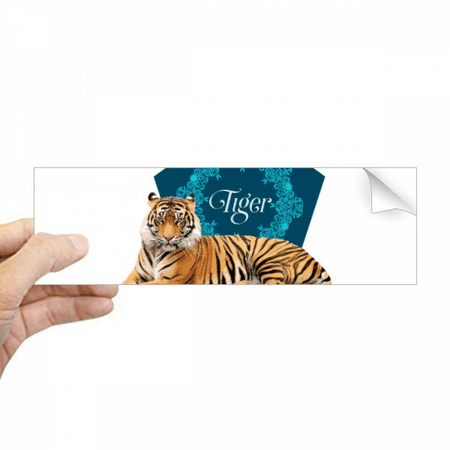 Star Feline Tiger Rectangle Bumper Sticker Notebook Window Decal ...
