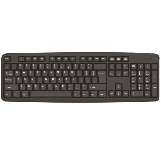 Elink - USB Desktop Keyboard with 104 Keys, 4 Feet Cable, Black ...