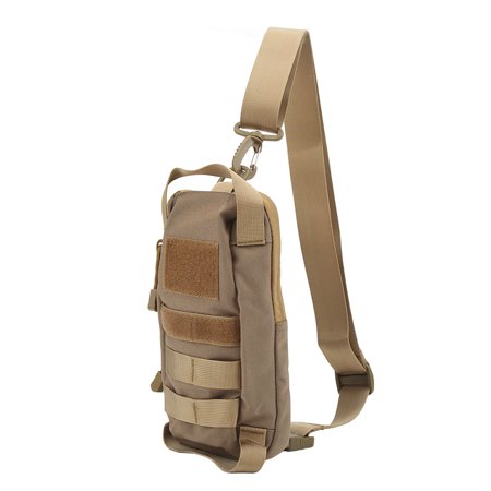 Military Sling Bag, Multi Purposes Molle Pouches Dual Zippers Tear ...