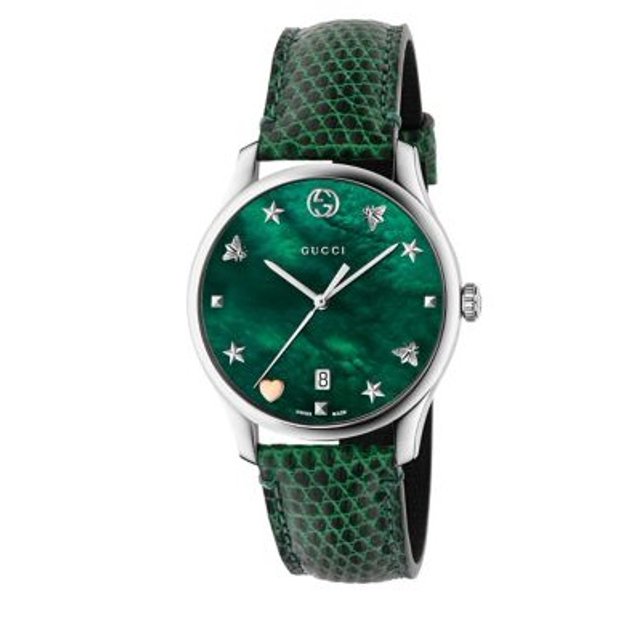 Gucci Women's G-Timeless Mother of Pearl Star 38mm Watch YA1264042 ...