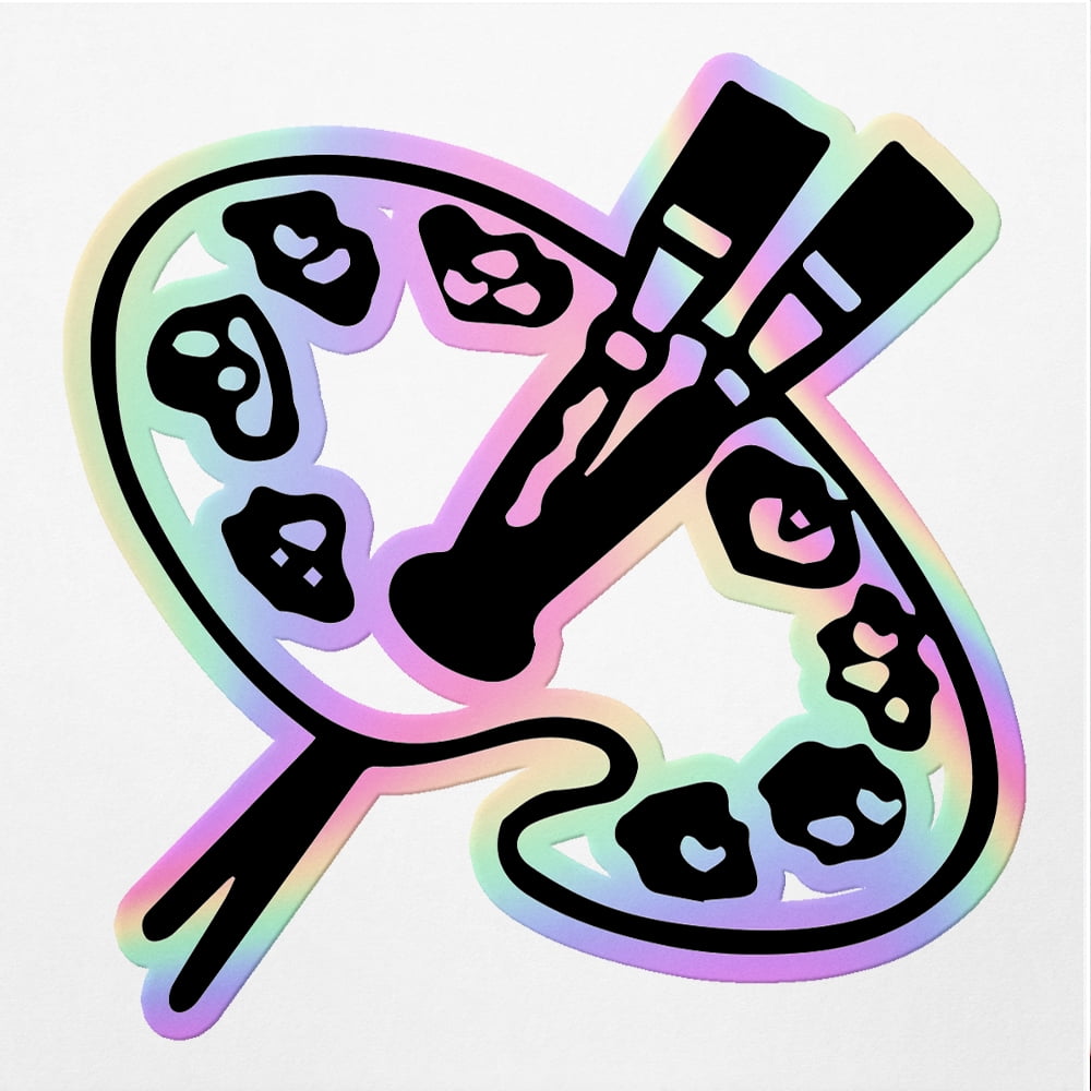 Vinyl Stickers Decals Of Artist Brushes Illustration V2 - Apply On Any ...