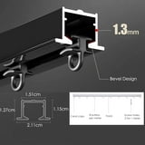 GXCZ Embedded Invisible Curtain Track Room Divider Curtain Rods ...