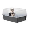 IRIS XXL Open-Top, Side Entry Cat Litter Box with High Sides, Easy to ...