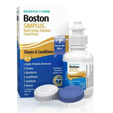 (2 pack) Boston SIMPLUS Multi-Action Contact Lens Solution for Rigid ...