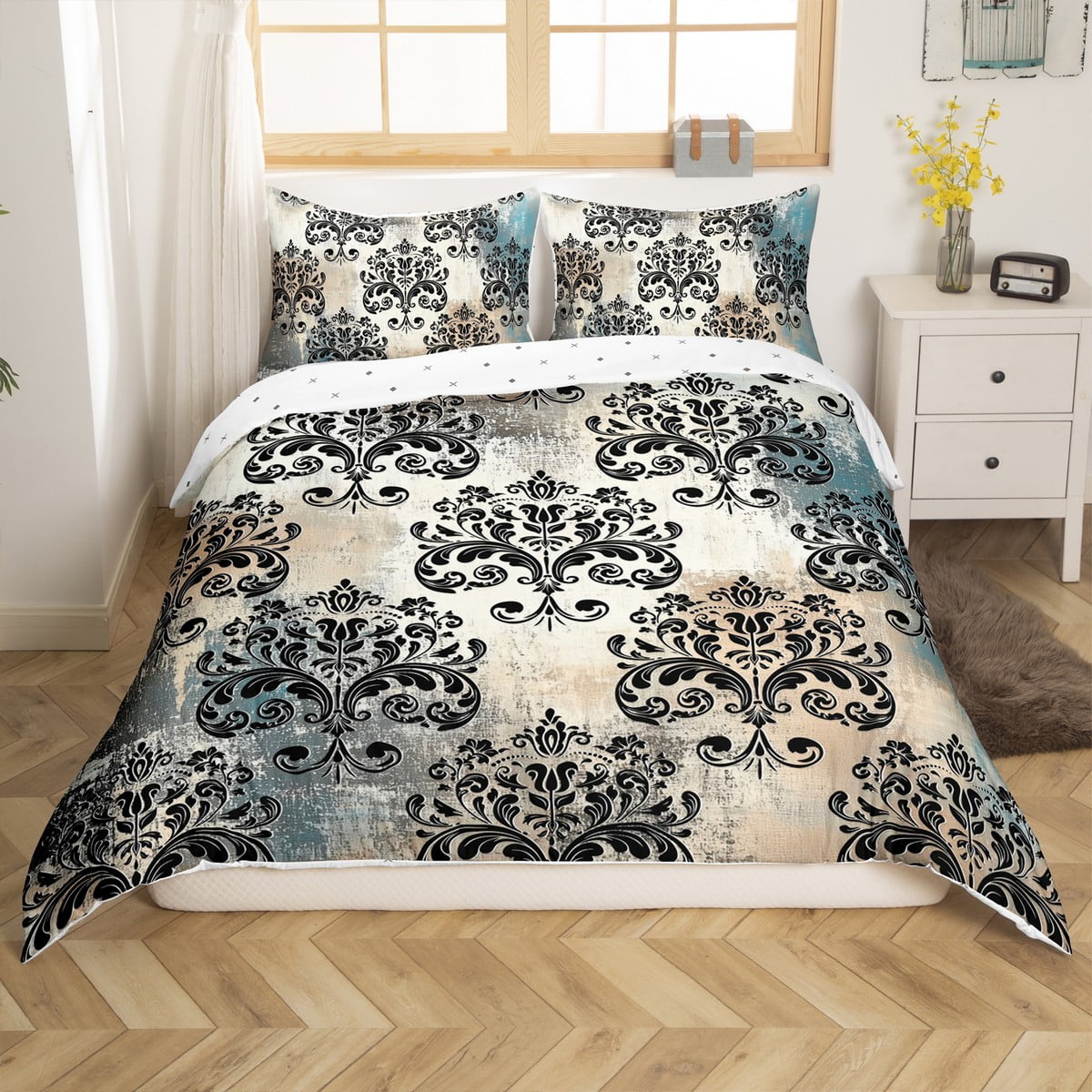 Click here for Erosebridal Baroque Damask Comforter Cover Queen... prices