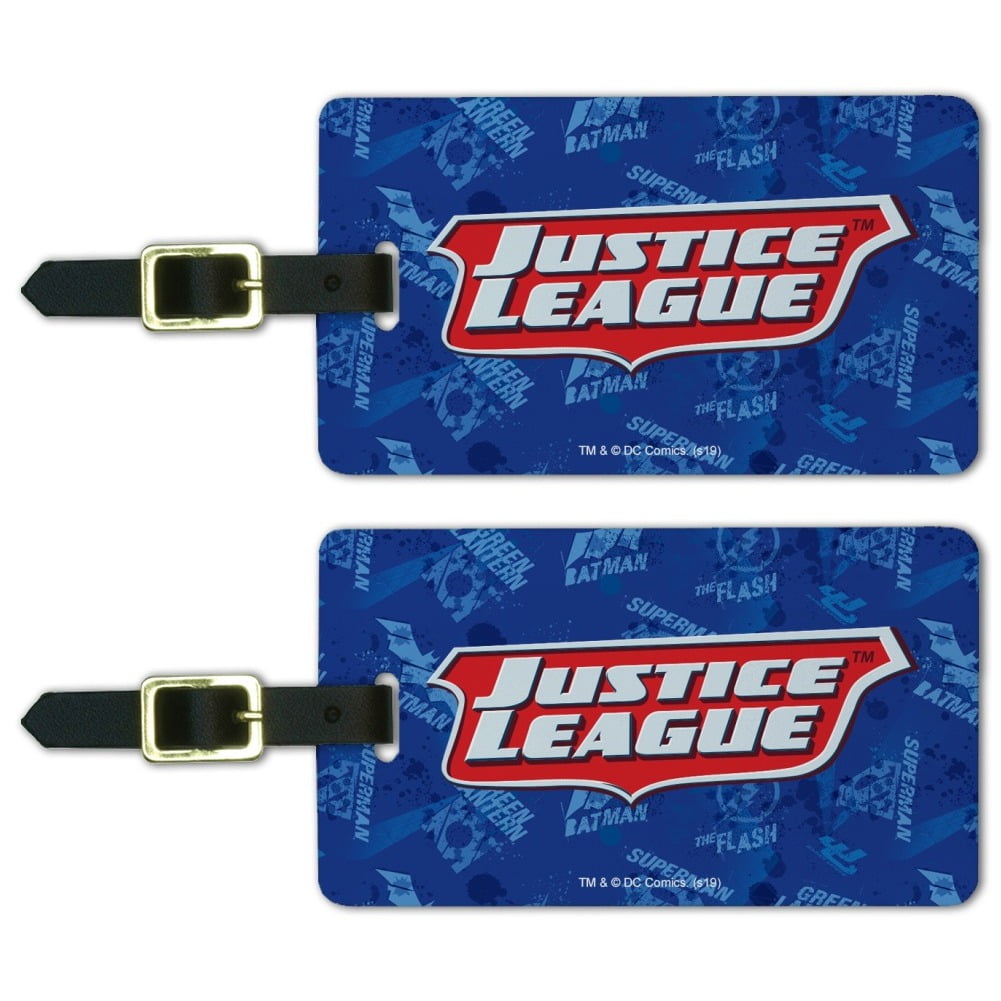 Justice League Logo Luggage ID Tags Suitcase Carry-On Cards - Set of 2 ...