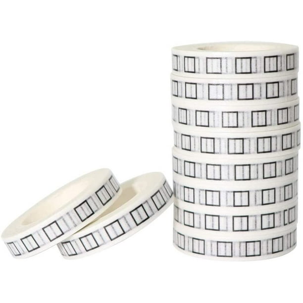 HTAIGUO 10 Rolls Washi Tape Separation Line 8MM Wide DIY Masking Tape ...