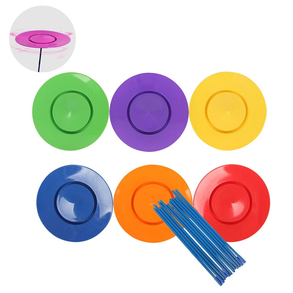Juego de platos giratorios Juego de platos para malabares 6 platos y palos | Bodega Aurrera en línea