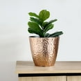 Efavormart 11" Rose Gold Polypropylene Planter Pot Indoor, Flower Pot ...