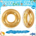 12 Pcs Summer Swim Rings with Glitter Fun Inflatable Pool Float Round ...
