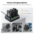 K&F Concept, Camera Batteries, 2100mAh, 3-Pack with Fast Charger ...