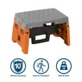 Cosco 1 Step Molded Folding Step Stool, Type 1A, Black, Orange and Gray ...