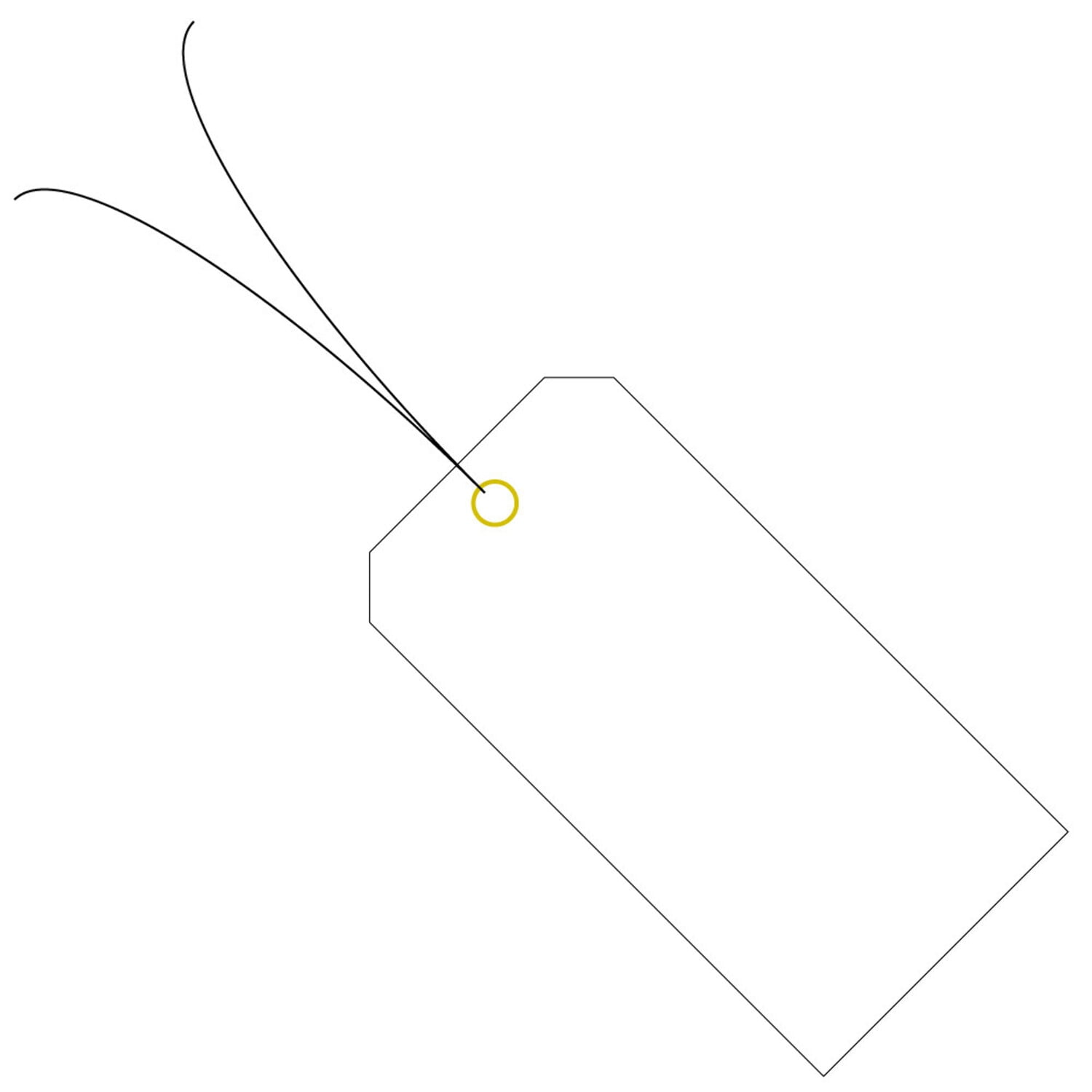 2 x 4 White Waterproof 15mil Plastic Tags (Wired) (50 per order ...