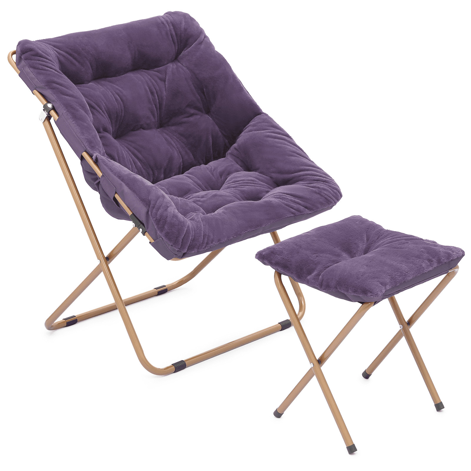 Magshion Cozy Chair with Ottoman, Modern Comfy Folding Lounge Saucer ...