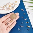 24Pcs 6 Styles Brass Fold Over Clasps Long-Lasting Plated Mixed Color ...