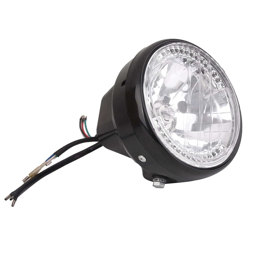 Faro de Motocicleta Faro de Horquil Dentera 12V 35W para Bobber ...