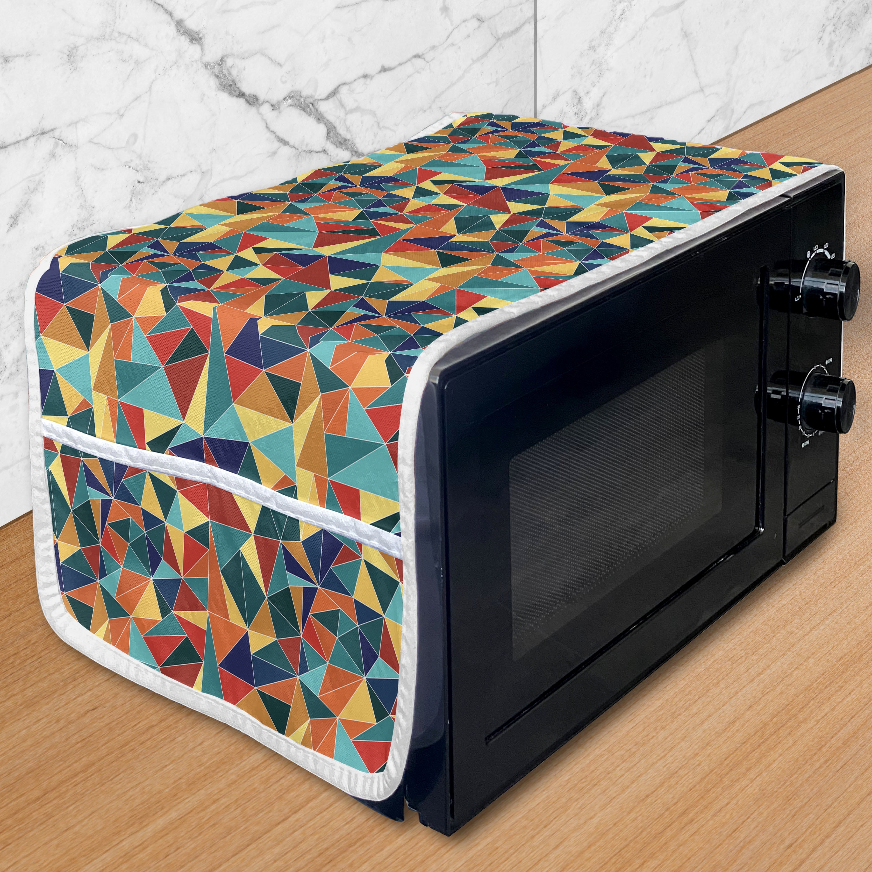 Crazy Colors Microwave Oven Cover, Crystal Reflection Art Polygonal ...