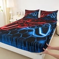 Castle Fairy Abstract Honeycomb Gamepads Bed Sheets,Gradient Video Game ...