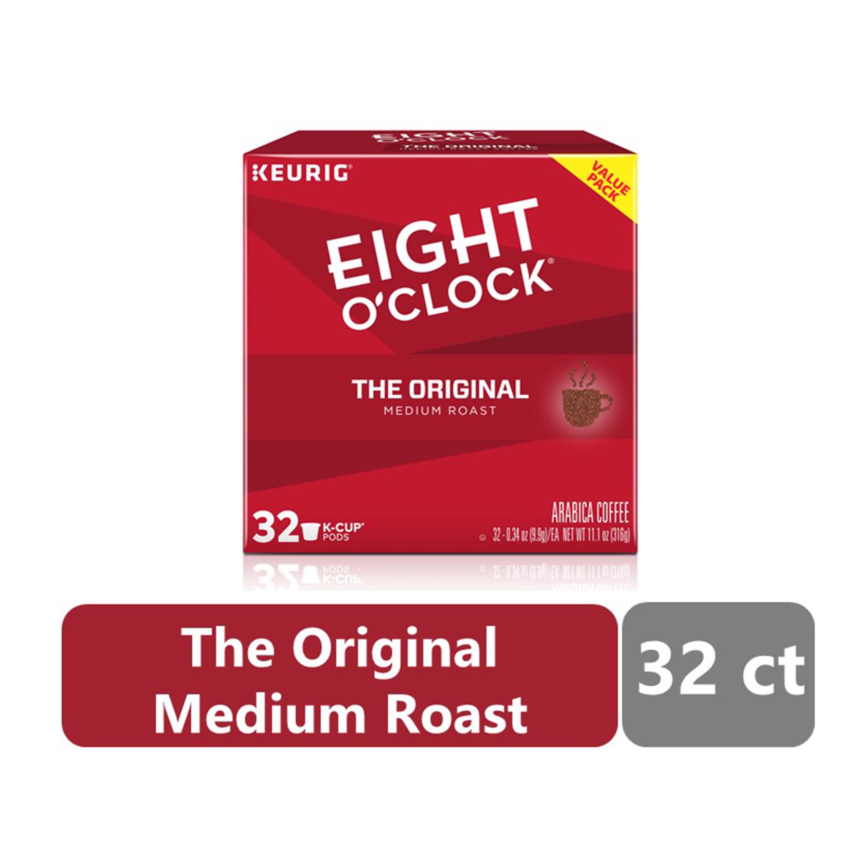 Eight O'Clock The Original Medium Roast K-Cup Coffee Pods, 32 Ct ...