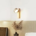 Yellow Travertine Wall Lamp with Pull Cord, Rotatable Natural Stone ...