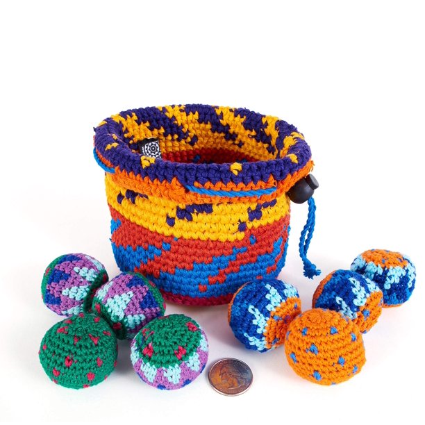 BUENA ONDA Yippi Yappa Kit - Crocheted Mini Bag Toss Game for Kids and ...