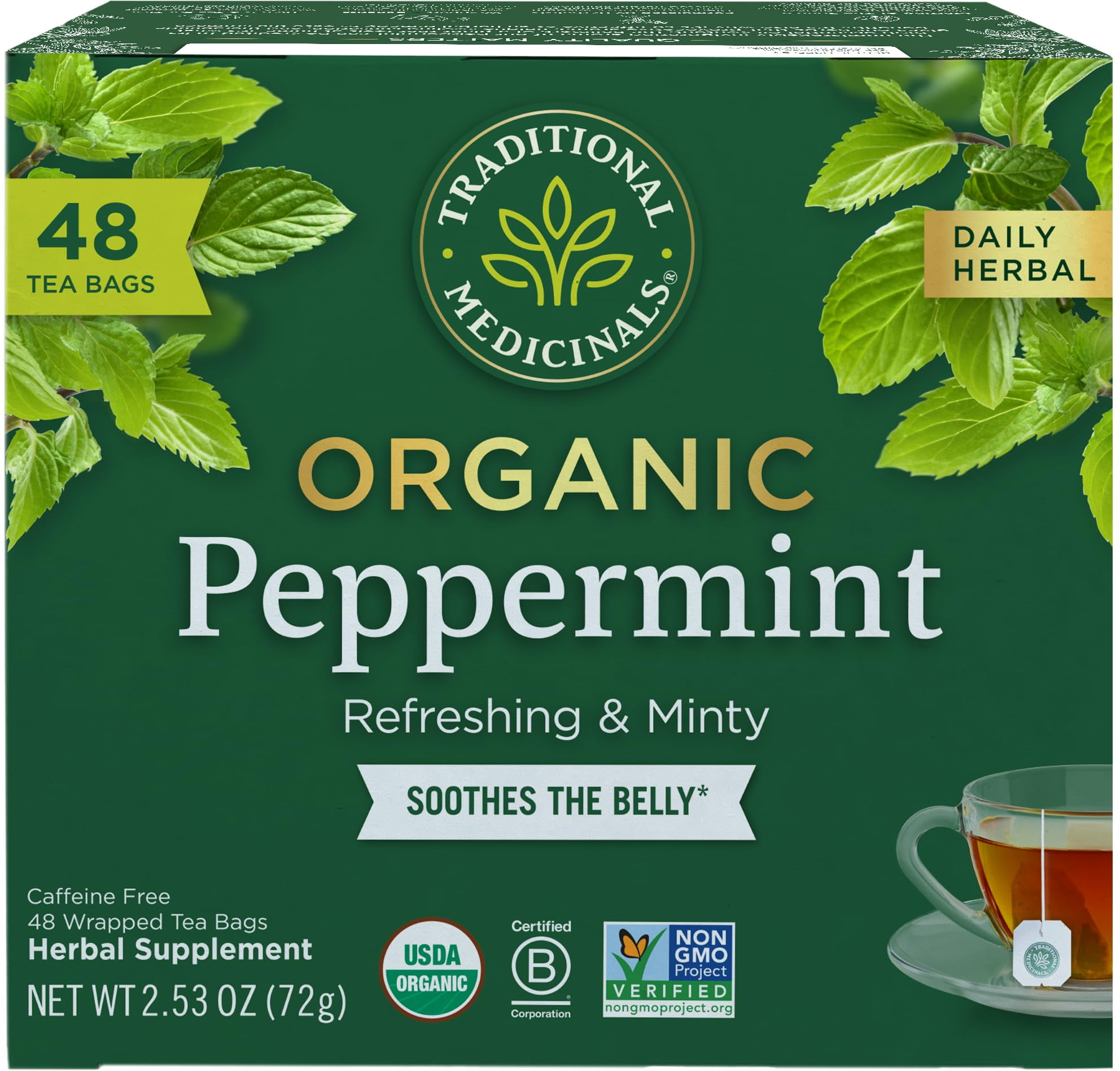 Tea Traditional Medicinals, menta orgánica, 48 bolsitas | Walmart en línea