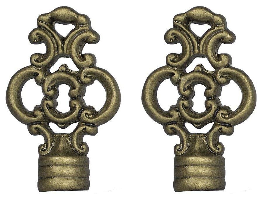 Urbanest Urbanest Set of 2 Key Lamp Finials, 2 3/8", Antique Gold ...