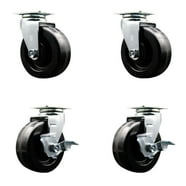 4-Piece Caster Set with Adjustable 6-inch Leveling Jacks for Baker ...
