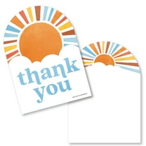 Big Dot of Happiness Hello Little One - Pink and Gold - Shaped Thank ...