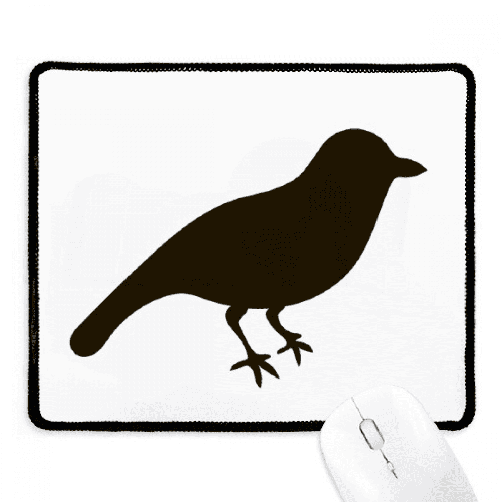 Black Sparrow Animal Portrayal Mousepad Stitched Edge Mat Rubber Gang ...