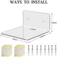 4 Pack Small Wall Shelf, 4'' Acrylic Wall Shelves Display Ledges for ...
