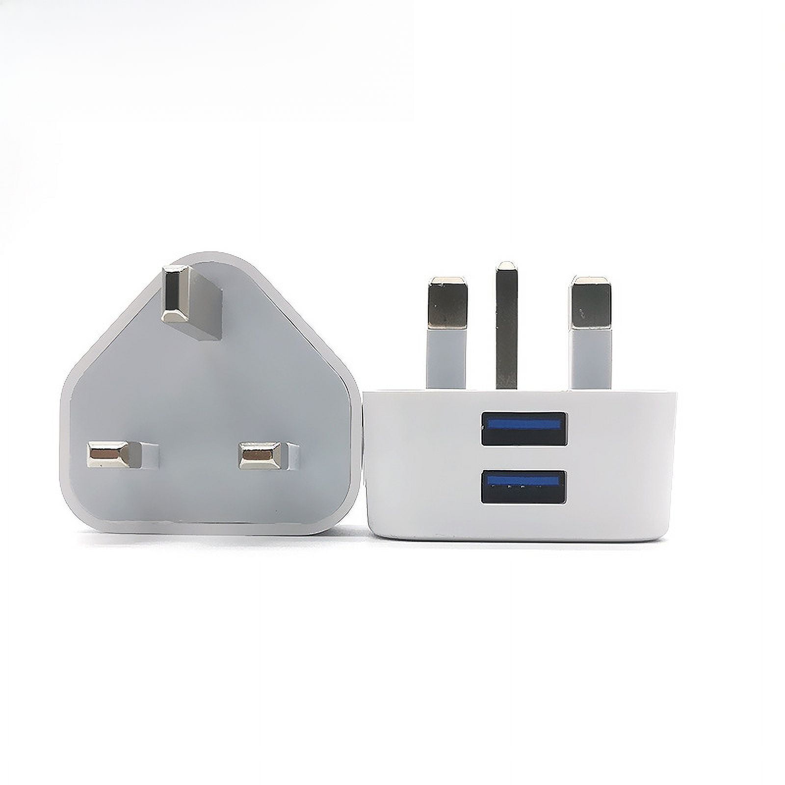 Cargador USB dual 5V2.1A, cargador triangular estándar británico ...