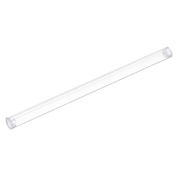 Uxcell Clear Rigid Tube Round Plastic Tubing with End Cap Water Pipe ...