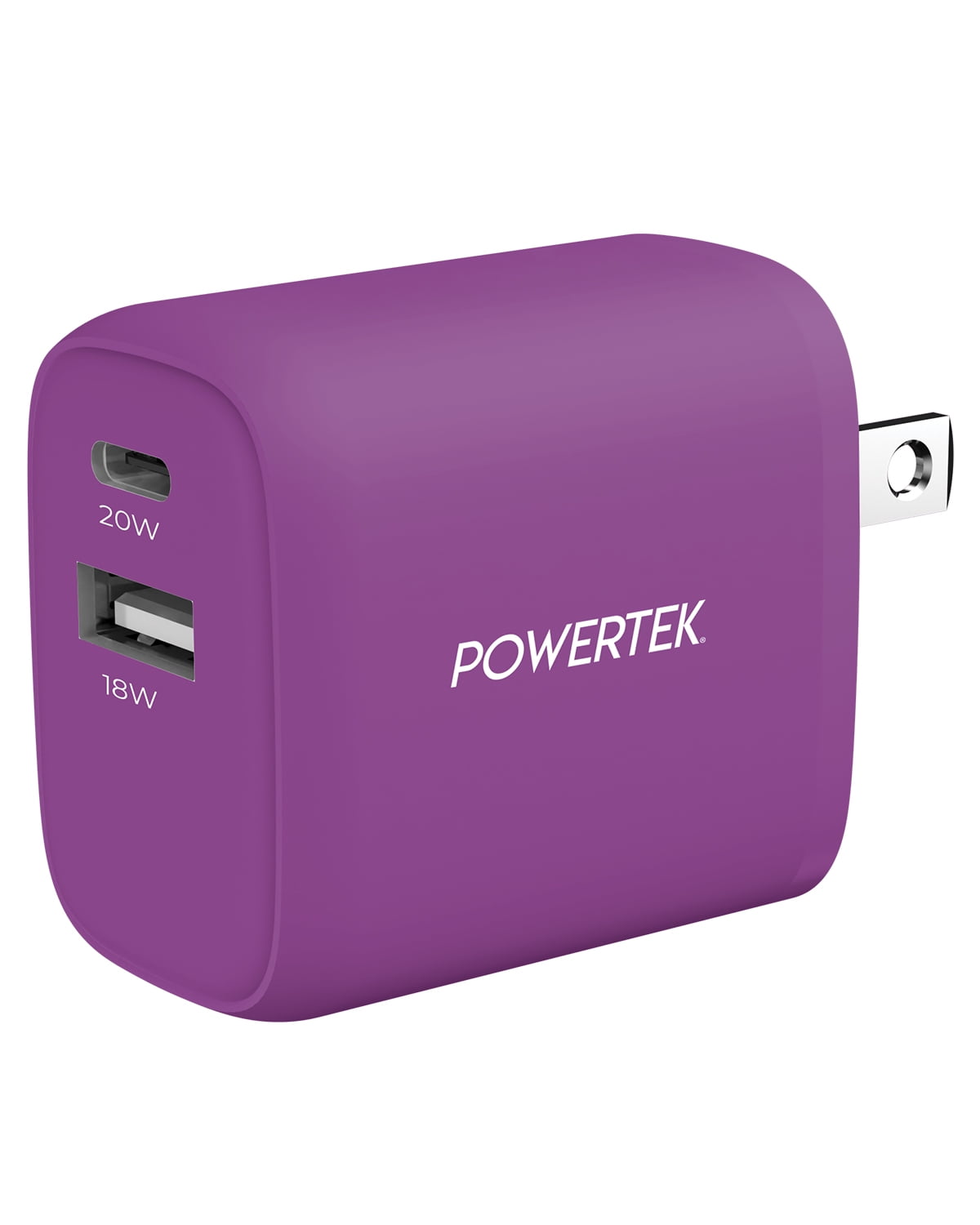 Liquipel Powertek 20W PD USBC and 18W USBA Dual Port Wall Block Charger, Type C Fast Charging ...