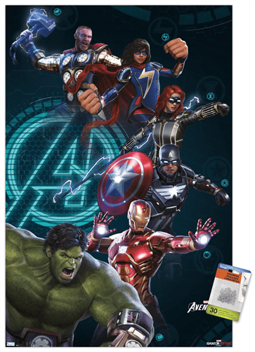 Marvel's Avengers - Group Wall Poster with Push Pins, 22.375" x 34 ...