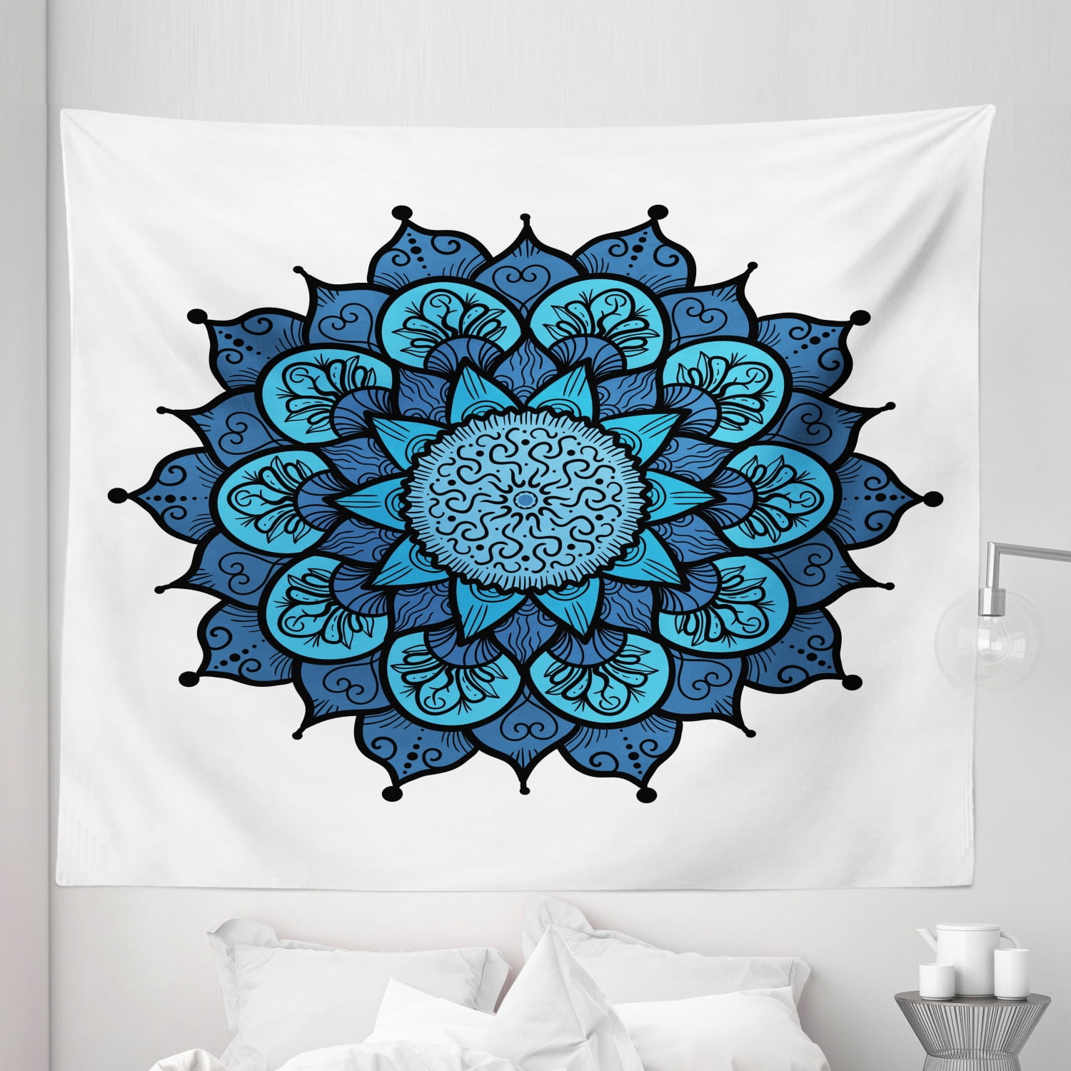 Lotus Tapestry, Style Traditional Magic Vintage Leaves Symbolic Hippie ...