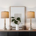 "Oneach Farmhouse Rustic Table Lamps Set of 2 with USB Port, 27.25 ...