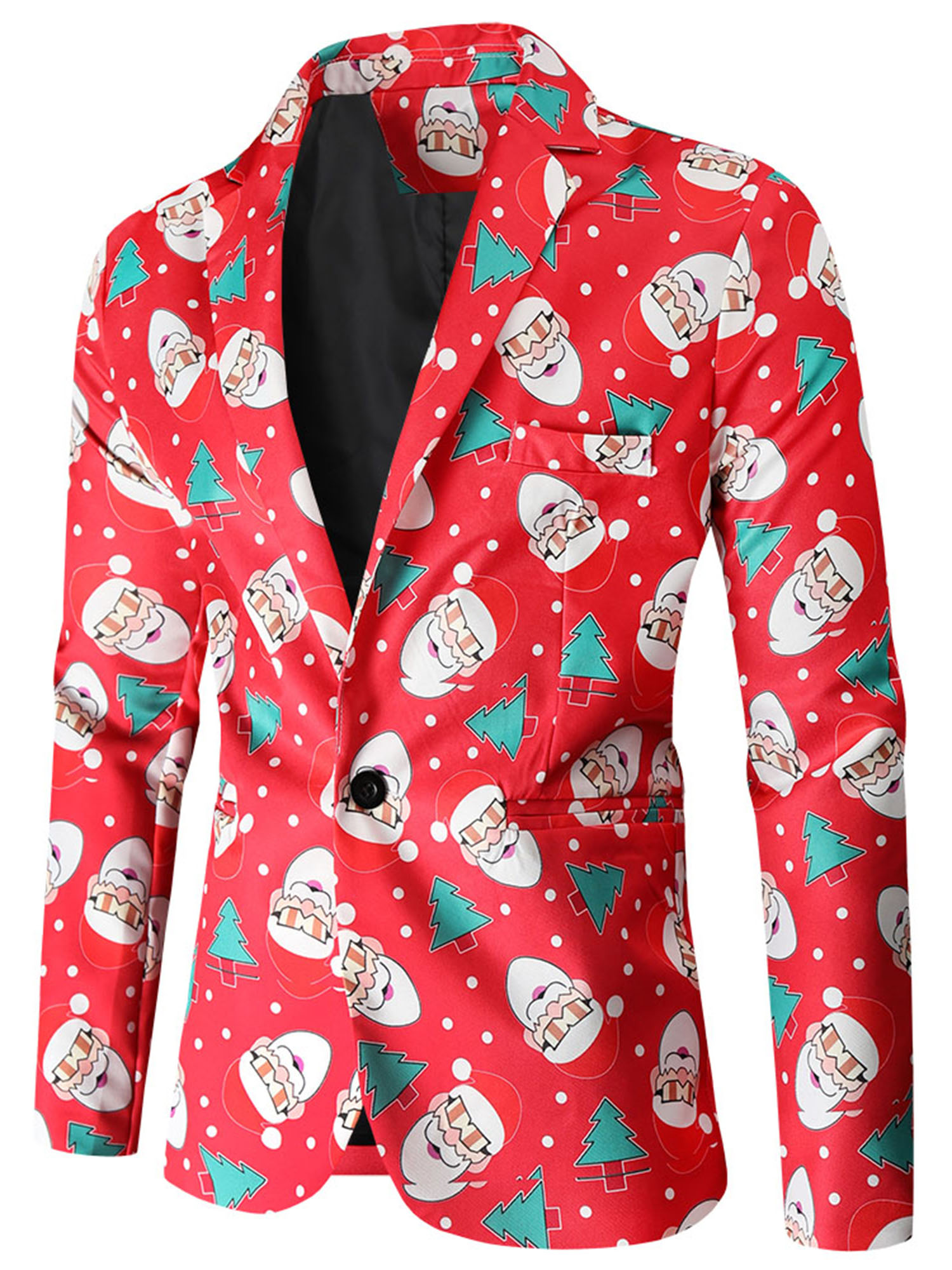 Pudcoco Tuxedo Suits For Men 2 Piece Regular Fit Suit Snowfalke Santa Pudcoco Tuxedo Suits For Men 2 Piece Regular Fit Suit Snowfalke Santa