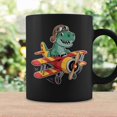 T Rex Dinosaur Plane Airplane Pilot Graphic Toddler Boys Coffee Mugs ...