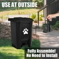 tebiete Dog Poop Trash Can Outdoors Pet Waste Station with Lid Dog ...