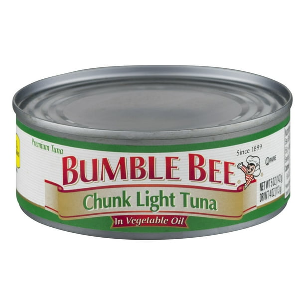 Bumble Bee Chunk Light Tuna in Vegetable Oil, 5 oz Can - Walmart.com ...