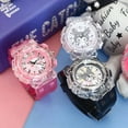 New Sanrio Kawaii Anime Luminous Led Watch Cinnamoroll Kuromi My Melody ...