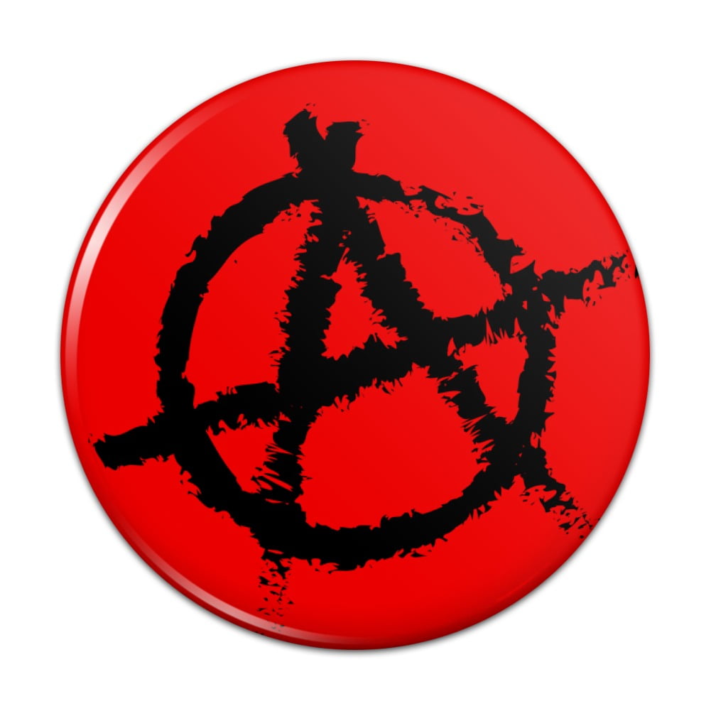 Anarchy Symbol Red Pinback Button Pin - Walmart.com