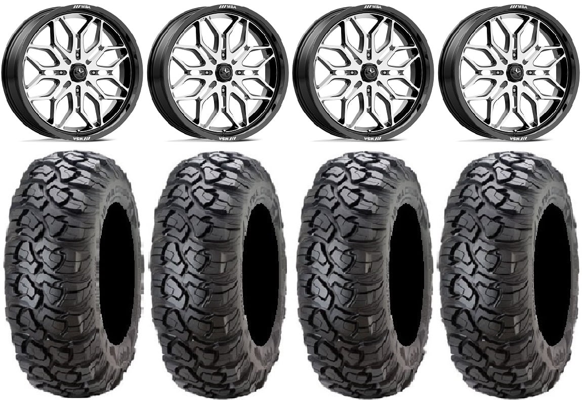 MSA Sniper 18" Wheels Machined 34" Ultracross Tires Sportsman RZR ...