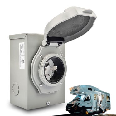 Generac GNC-6338 125 250V 50 Amp 4-Wire Raintight Power Inlet Box ...