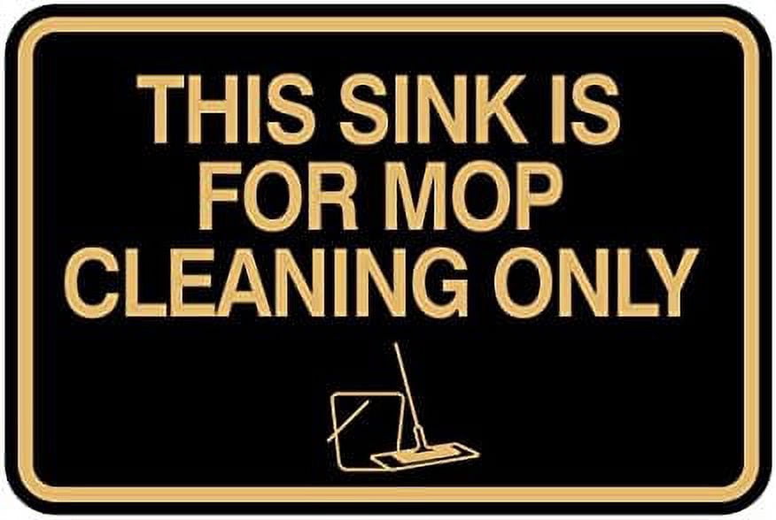 classic framed this sink is for mop cleaning sign (black gold) - large ...